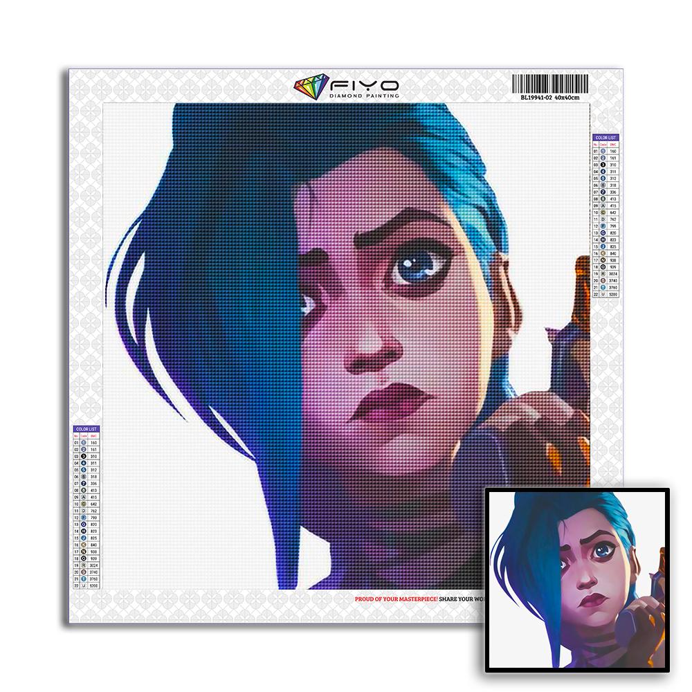 Buy 5D DIY Diamond Painting Cross Stitch Game Character Jinx Diamond ...