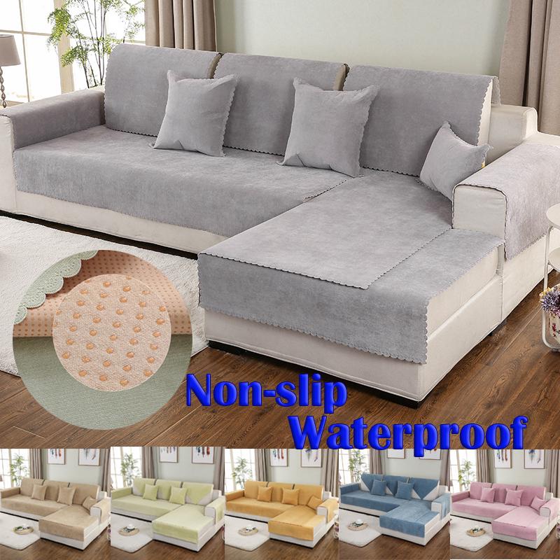 Buy Waterproof Sofa Pad Solid Color Modern Minimalist Universal Living ...