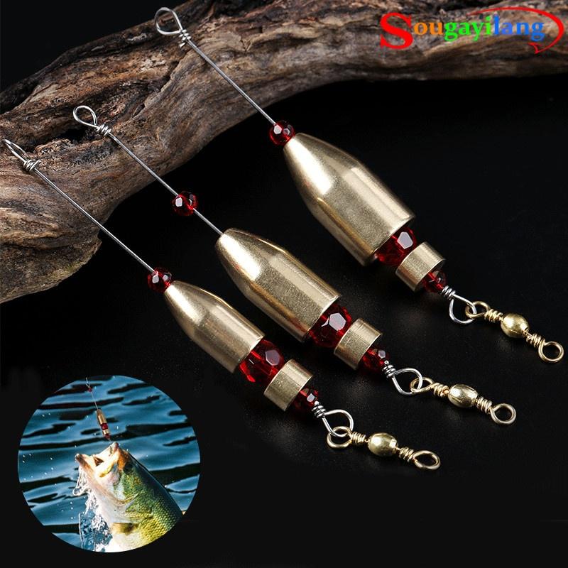 Buy 39Pcs Fishing Lead Sinker Bullet Swivel Connector Plummet Weights ...
