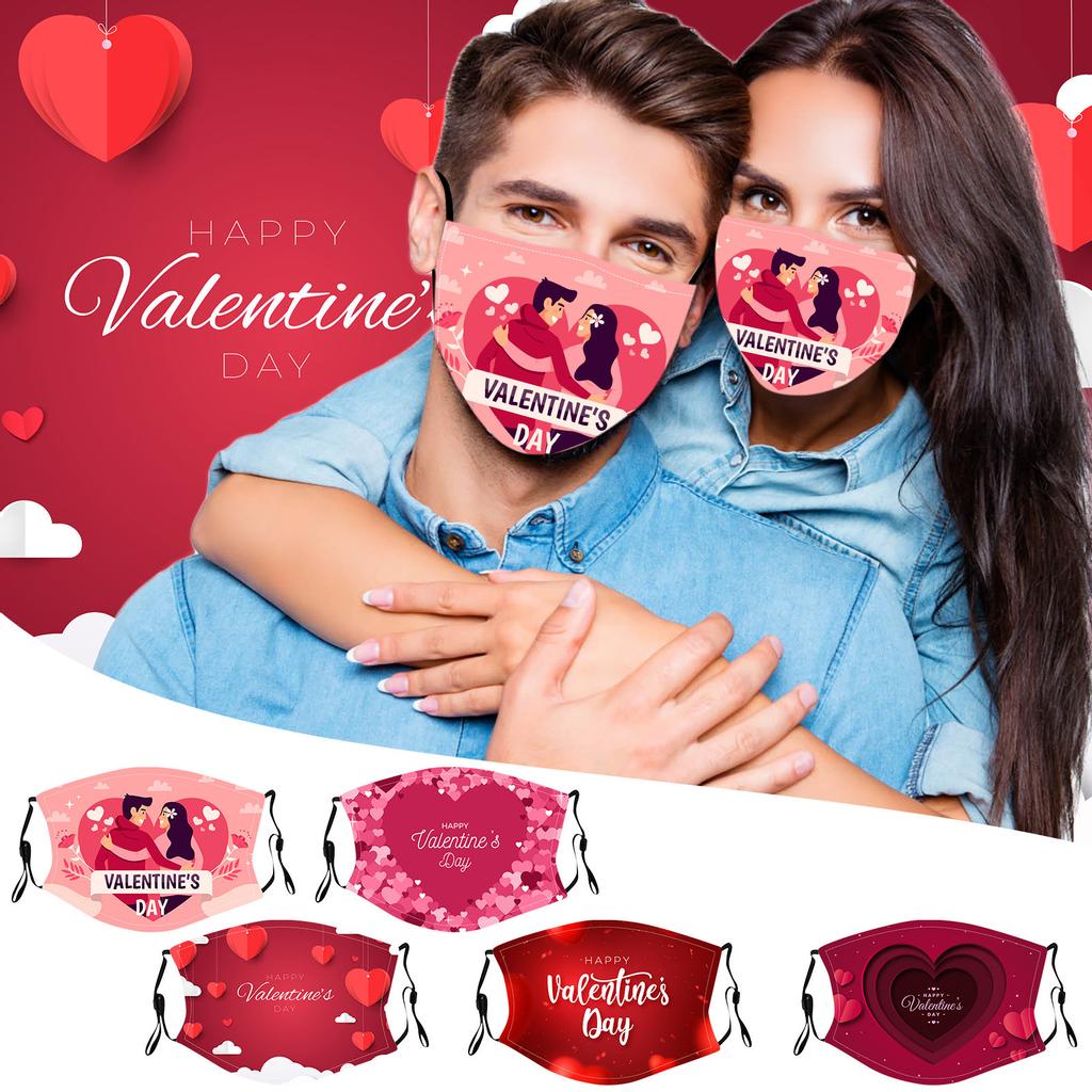 Buy 1PCS Mouth Cover for Valentine's Day Face Mask Reusable Washable ...