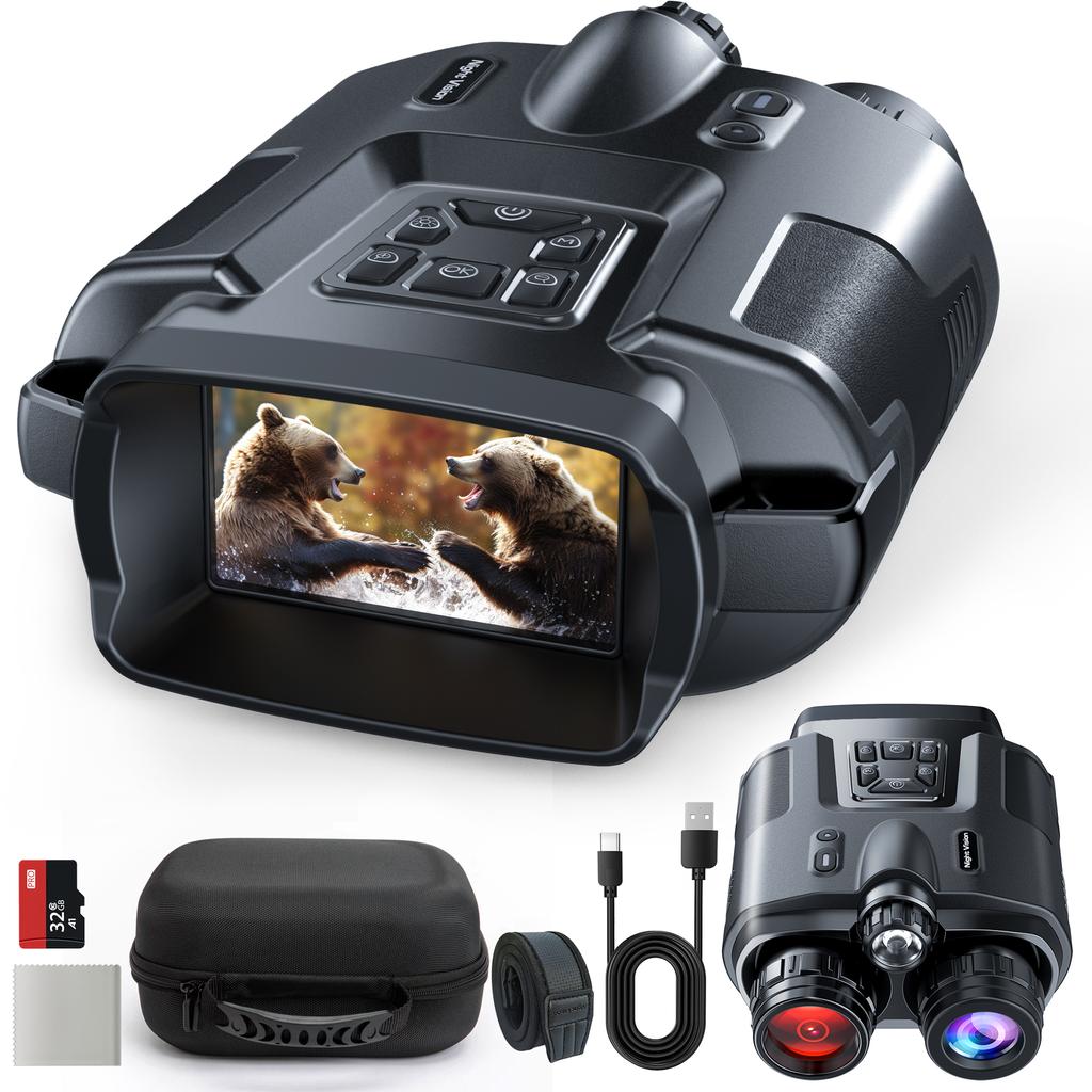 Buy 4K Night Vision Binoculars 32GB Infrared Night Vision Goggles 3 ...