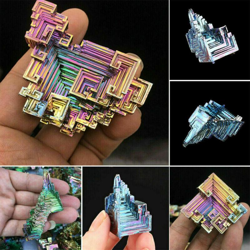 Hot Rare Rainbow Titanium Bismuth Specimen Mineral Gemstone Crystal ...
