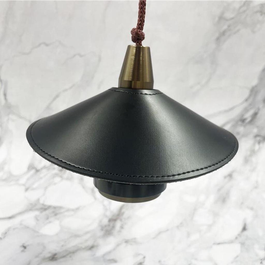 Satın alın Leather Lamp Shade Fanshaped Light Cover Removable Dustproof ...