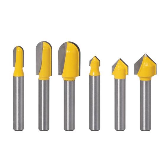 Buy 6Pcs Router Bits Hardened Complete Hard Alloy Round Nose Milling ...