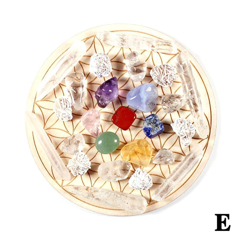 Koop Natural Crystal Column Seven Star Energy Stone Set Board Wobble ...