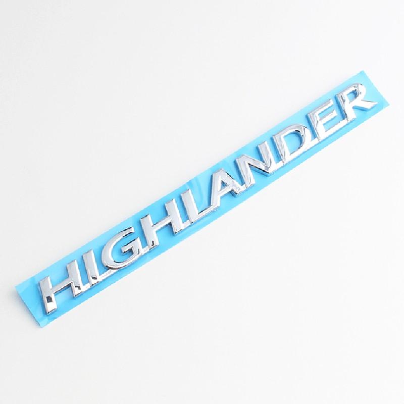 Buy Toyota Highlander HIGHLANDER English Letter for Camry Vios Corolla ...