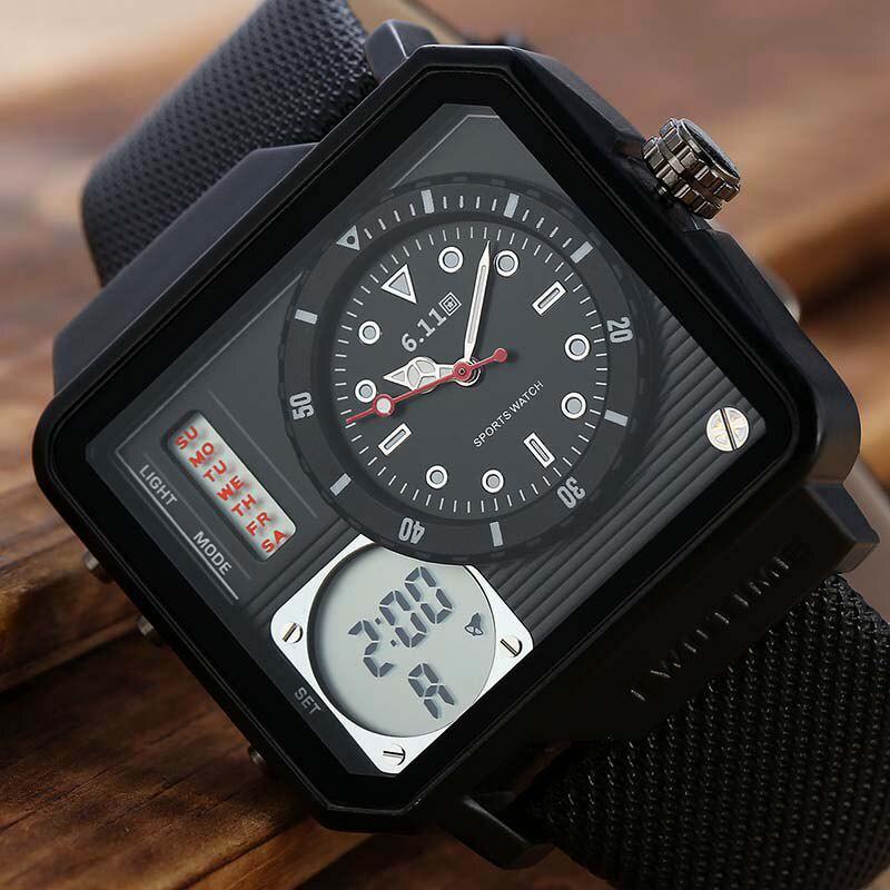 Buy Brand Men Watch Military Sports Watches Men's Quartz LED Hour ...