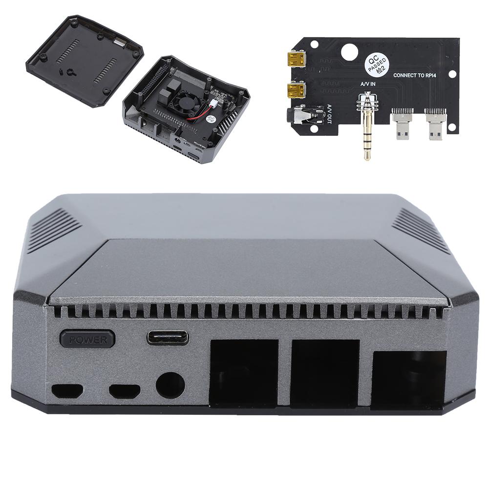 Buy For Raspberry Pi 4B Case Mini Computer Aluminum Alloy Shell Built ...