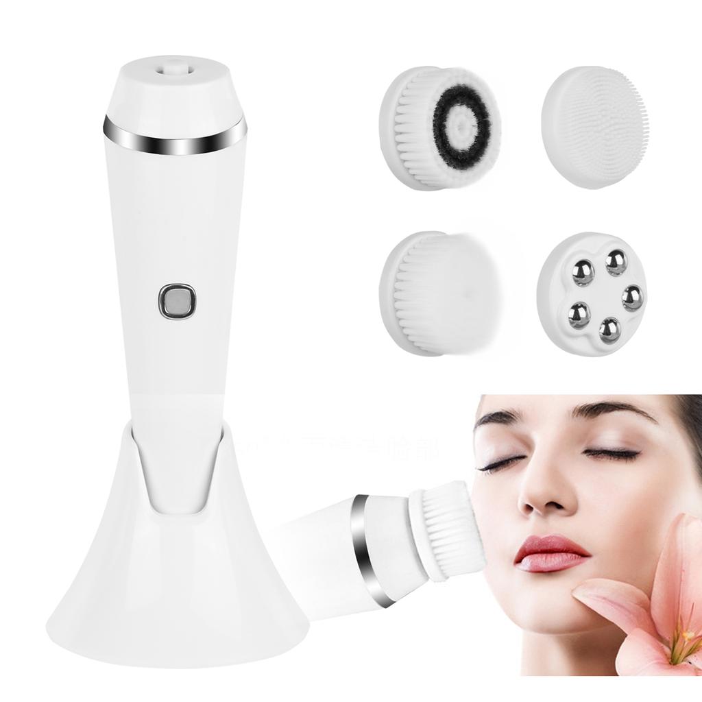 Buy 4 In 1 Electric Facial Cleansing Brush 360° Deep Cleansing Silicone ...