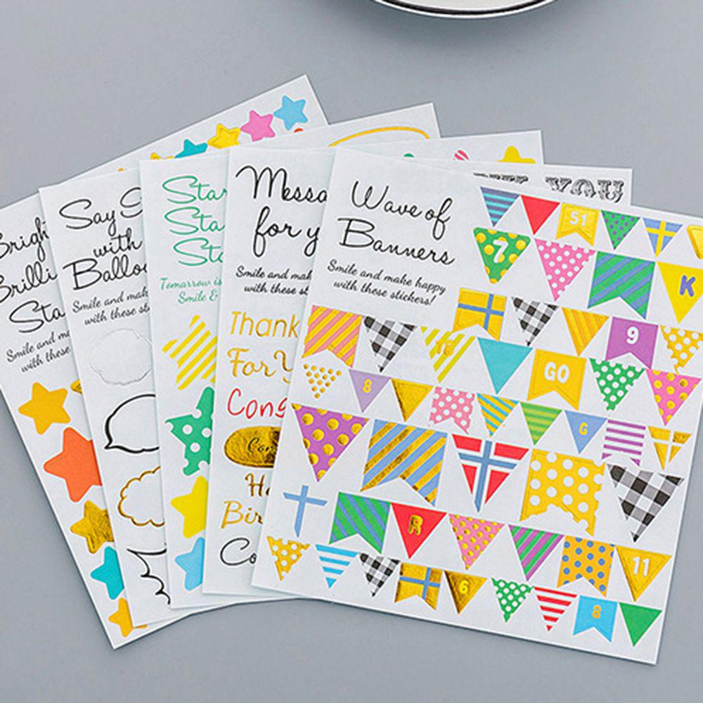 Buy Planner Diary Greeting Card Stickers Geometric Birthday Bunting at ...