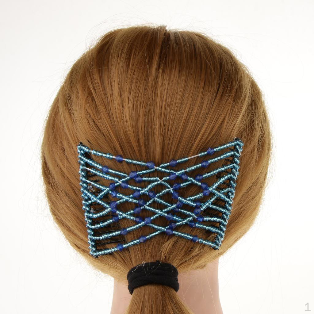 Buy Beaded Insert Slide Comb Elastic Hair Clips at affordable prices ...