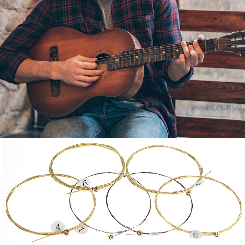 Buy Universal Acoustic Guitar String Brass Hexagonal Steel Core Strings ...
