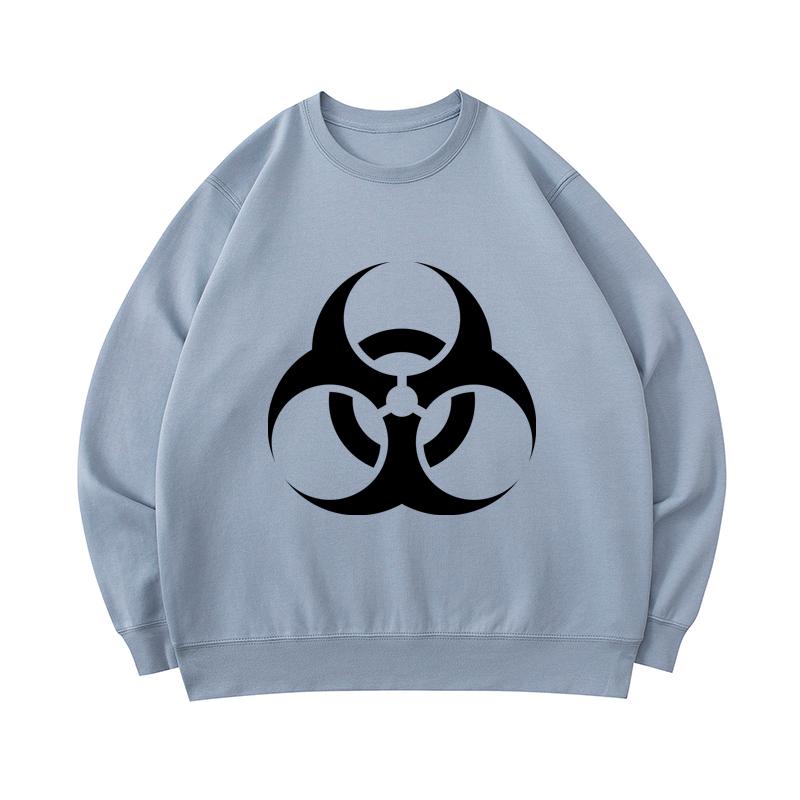 Buy Men's 300 GSM 100% Cotton Sweatshirt Biohazard Symbol Print Street ...