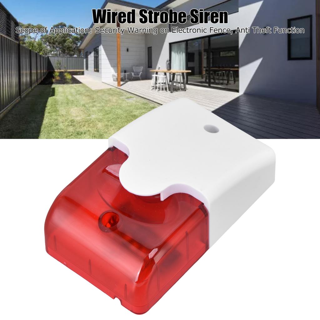 Cheap Mini Strobe Siren Wired Alarm Strobe Flashing Light Horn Flash ...