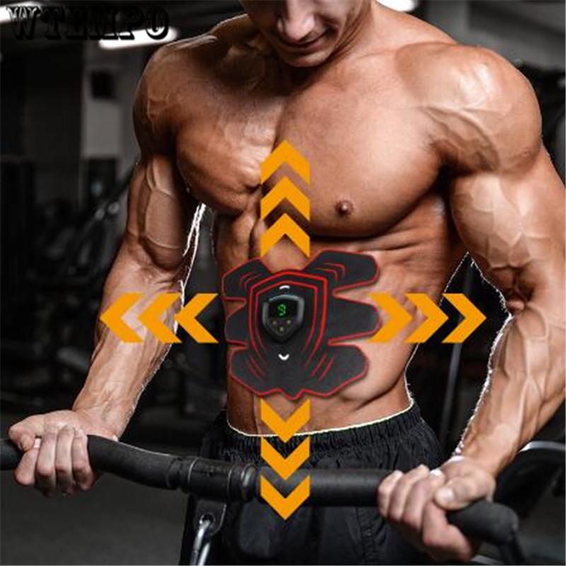 ABS Wireless Muscle Stimulator Trainer Smart Fitness Electric Weight ...