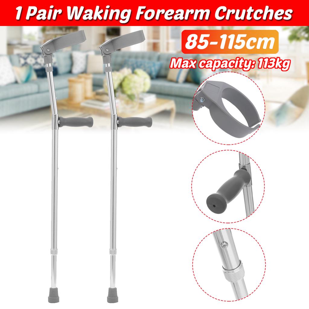 Buy 1Pair Adjustable Underarm Forearm Crutches Walking Sticks Stand ...