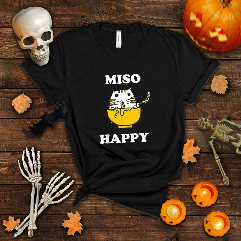 Buy Miso Happy Quote Japanese Cat Lover Pun Gift Plus Size Men Tee O ...