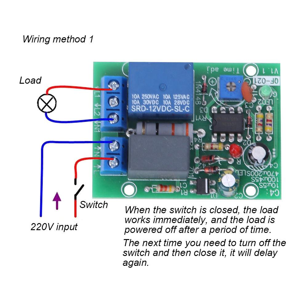 Buy 2PCS Time Delay Relay Module Industrial Control Elements for ...