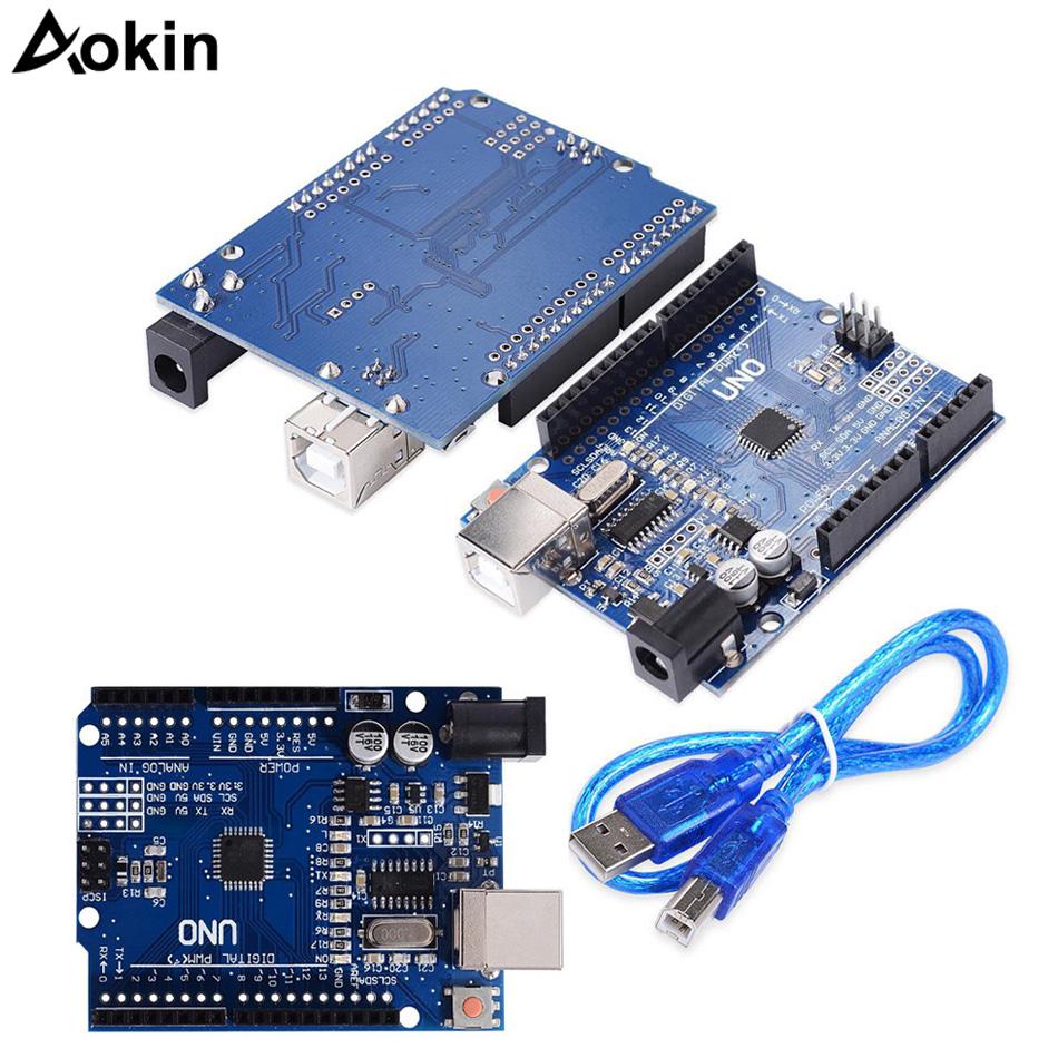 Buy Aokin UNO R3 CH340G+MEGA328P Chip 16Mhz for Arduino UNO R3 ...