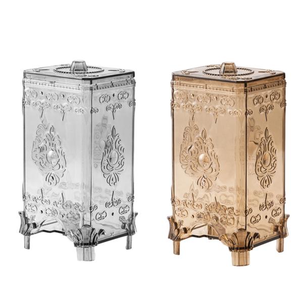 Buy 2PCS Cotton Pad Box Cuboid Square Plastic Cotton Pad Box Storage ...