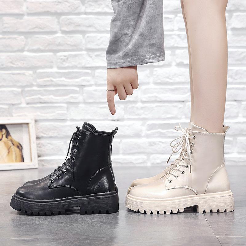 Buy British Style Martin Boots Female 2021 New Fashion Retro Motorcycle ...