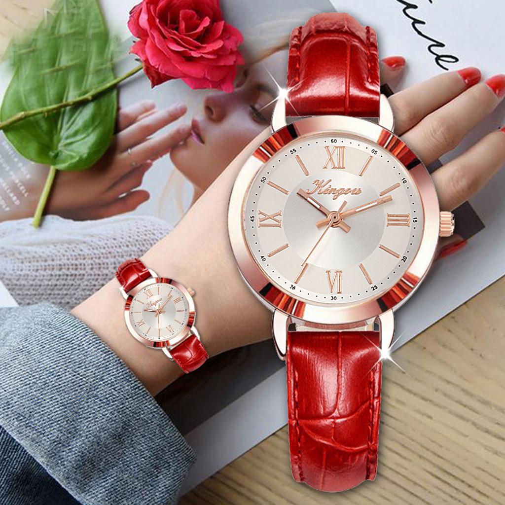 Buy Without Digital Scale Rose Gold Belt Quartz Fashion Female Watch at ...
