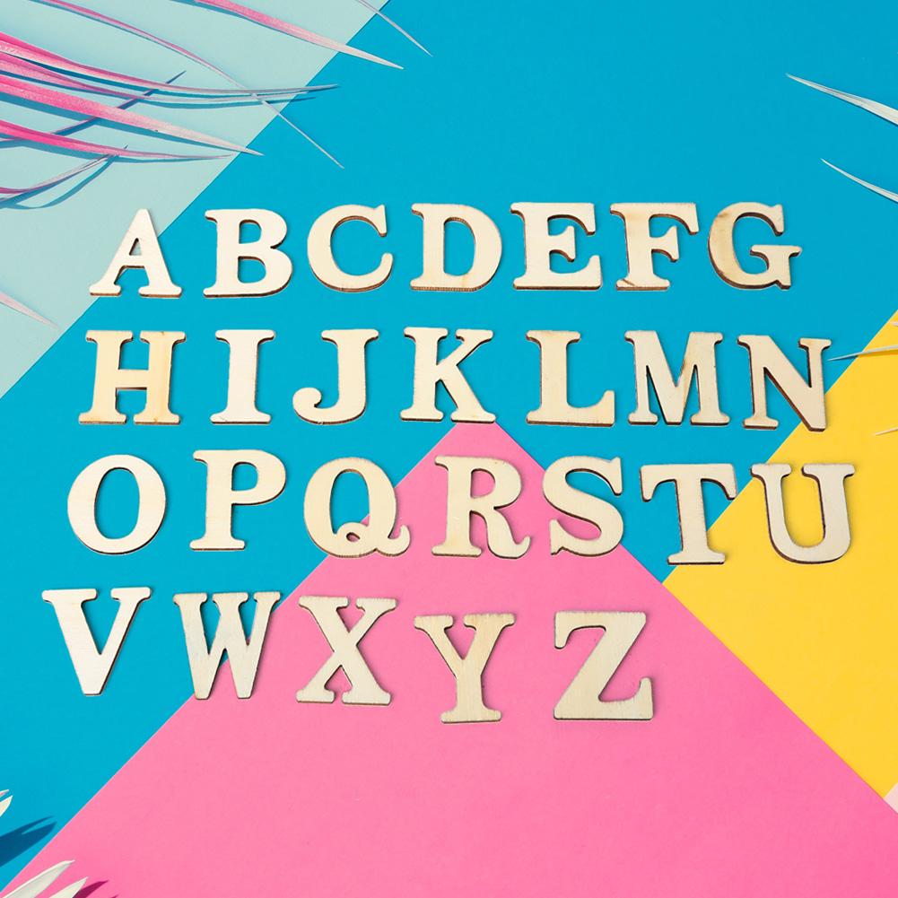 Buy Wooden Letters Alphabet for DIY Scrapbooking Art Craft Scatter Home ...
