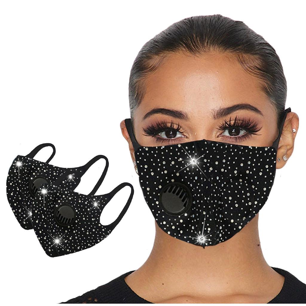 2PC Diamond Breathable Mouth Unisex Face Protection Mask Reusable ...