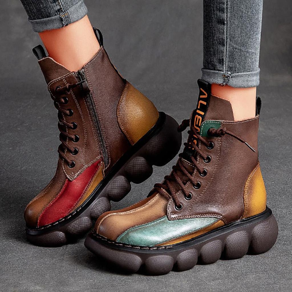 💰Köp billigt online Women's Booties Women Leather Short Boots Female ...