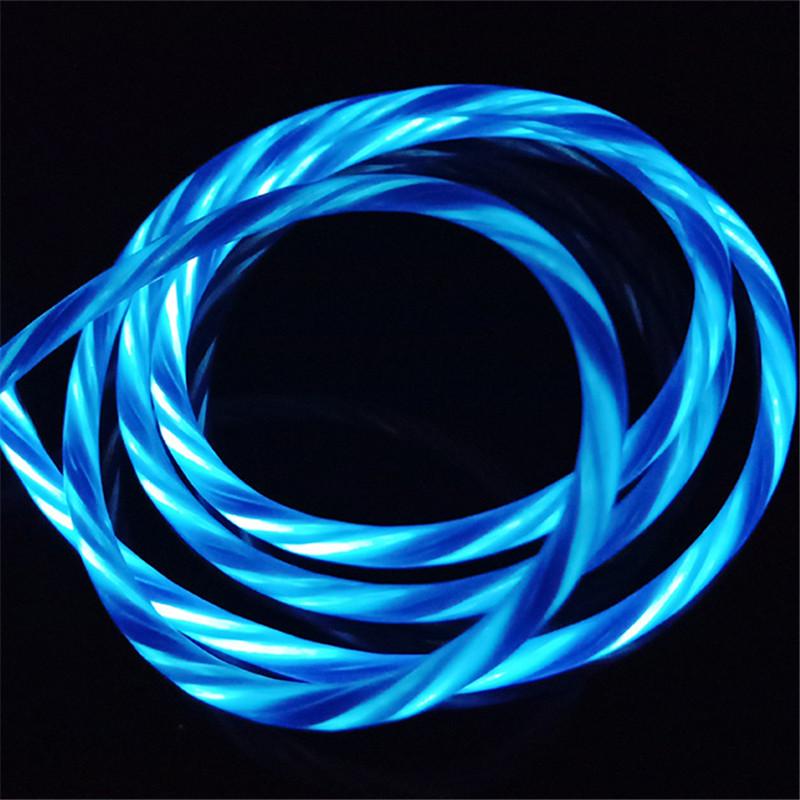 Buy 4 Colors Streamer Data Flowing LED Light Fast Charge Cable Suitable ...