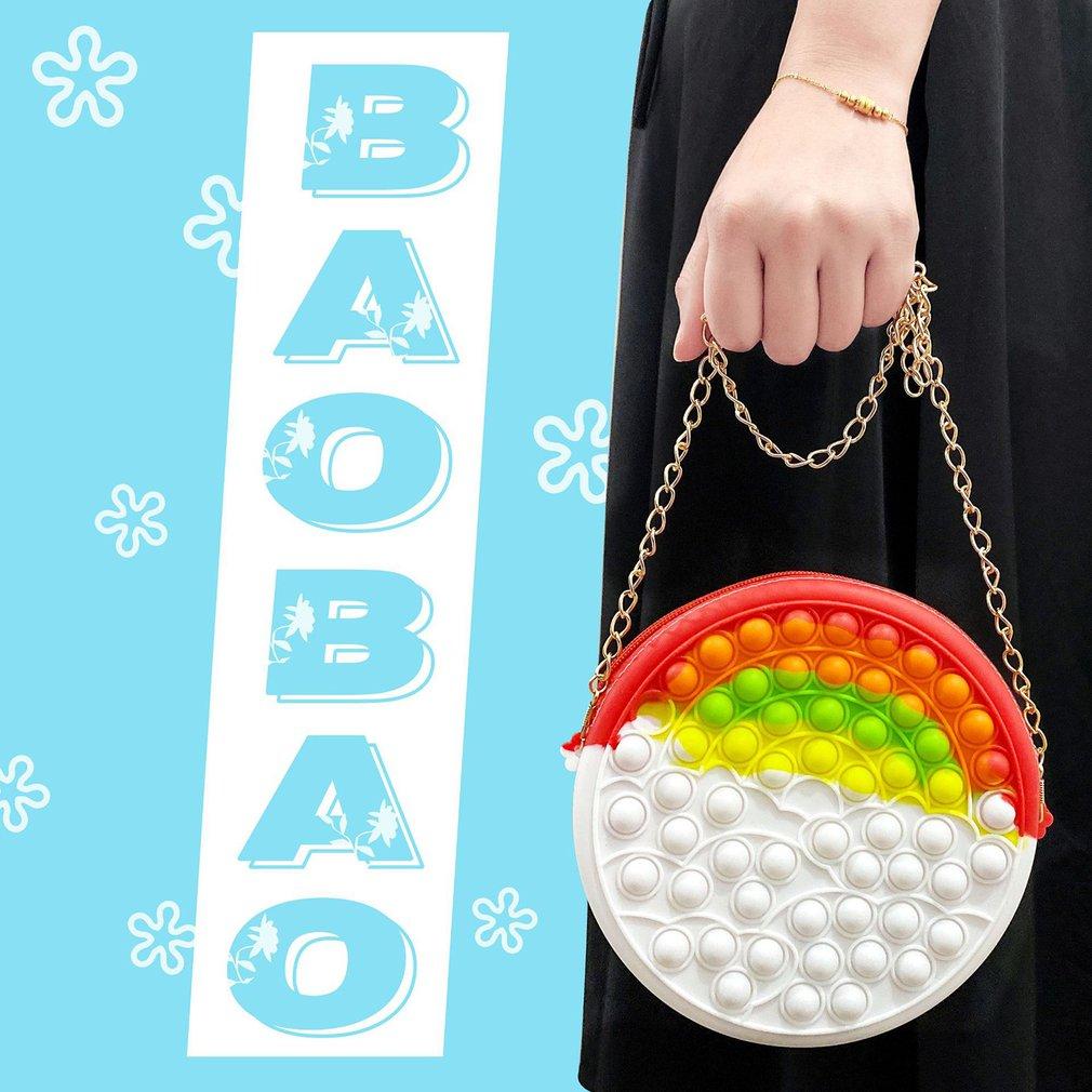 Cheap Shoulder Bag Toy Decompression Push Bubble Compression Toy Fun ...
