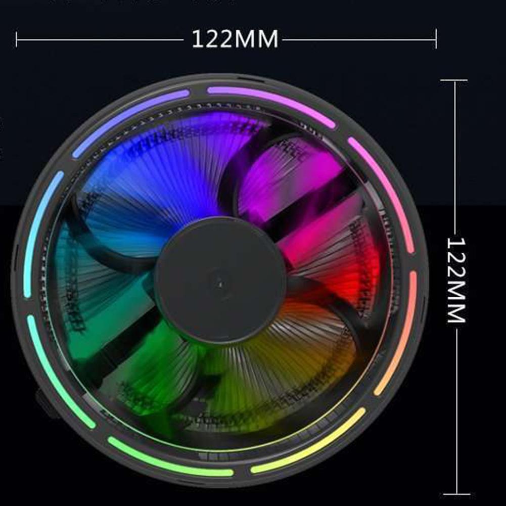 Buy Coolmoon 12cm Desktop CPU Cooler Fan RGB Color Change Quiet 3 Pin ...