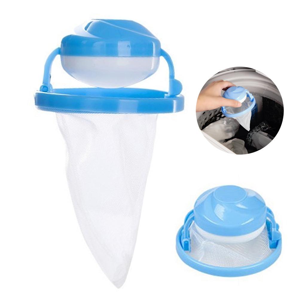 Buy Reusable Washing Machine Floating Lint Mesh Bag Hair Filter Net ...