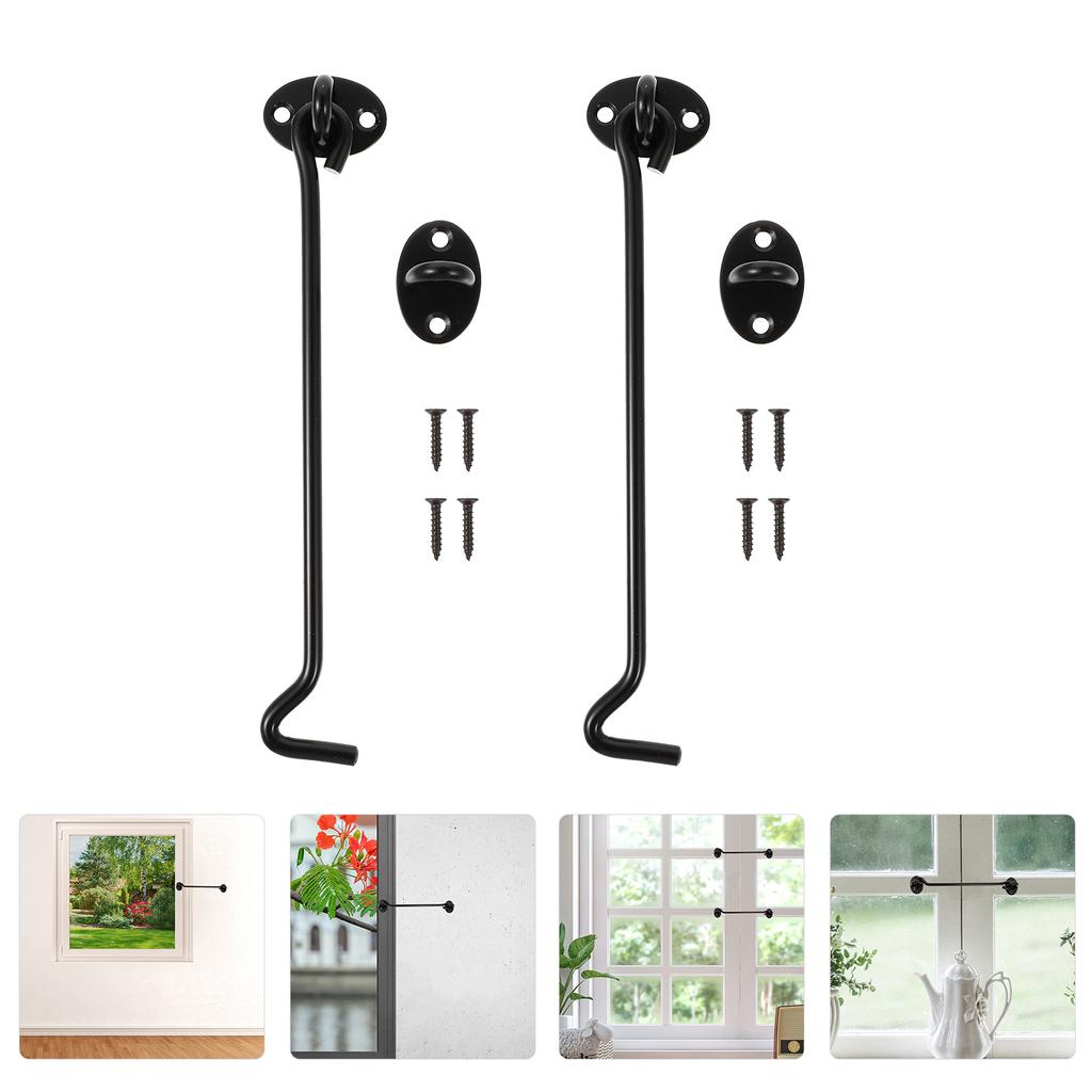 2pcs Stainless Steel Window Hook Window Catch Practical Widow Hook ...