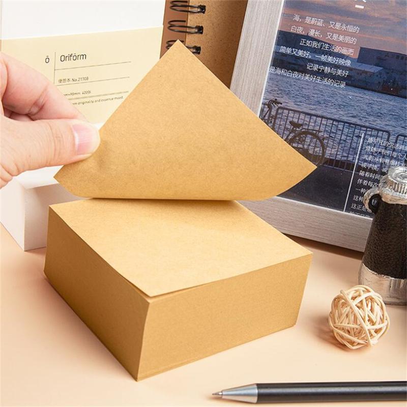 Buy 400 Sheets Note Pads Kraft Paper Smooth Writing Non-sticky Notepads ...