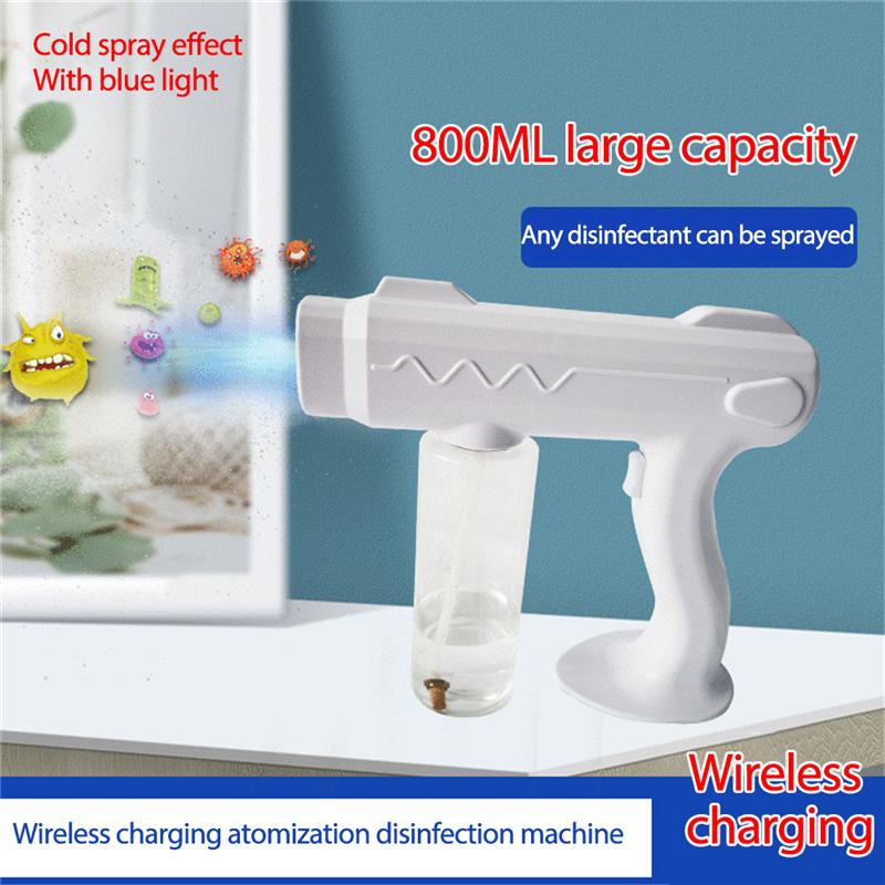 Buy 800Ml Disinfection Blue Light Spray Gun Portable Wireless Charging ...