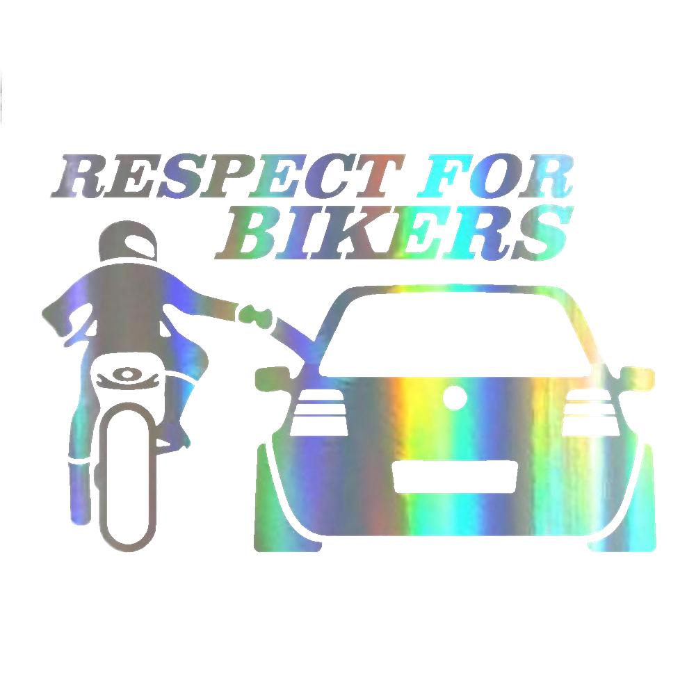 Buy Respect for Bikers Reflective Car Vehicle Body Window Decals ...