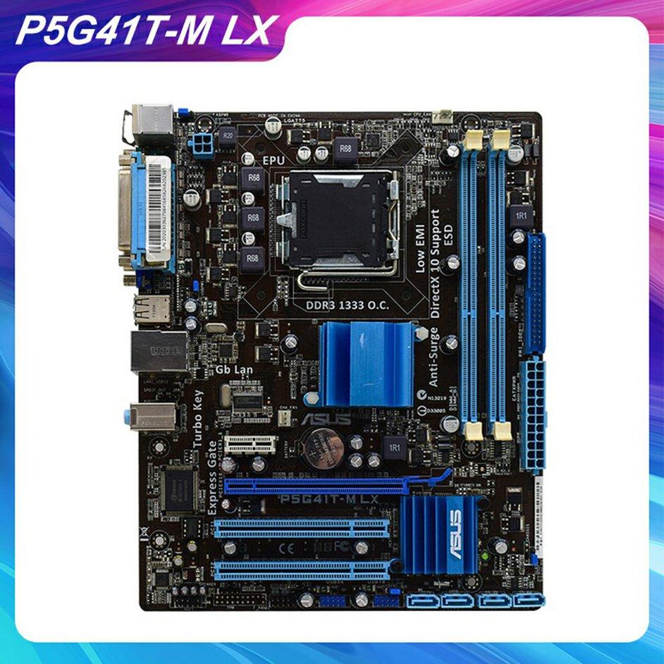 Buy Desktop Mother Board For P5G41T-M Lx 775-Pin G41 Mother Board Ddr3 ...