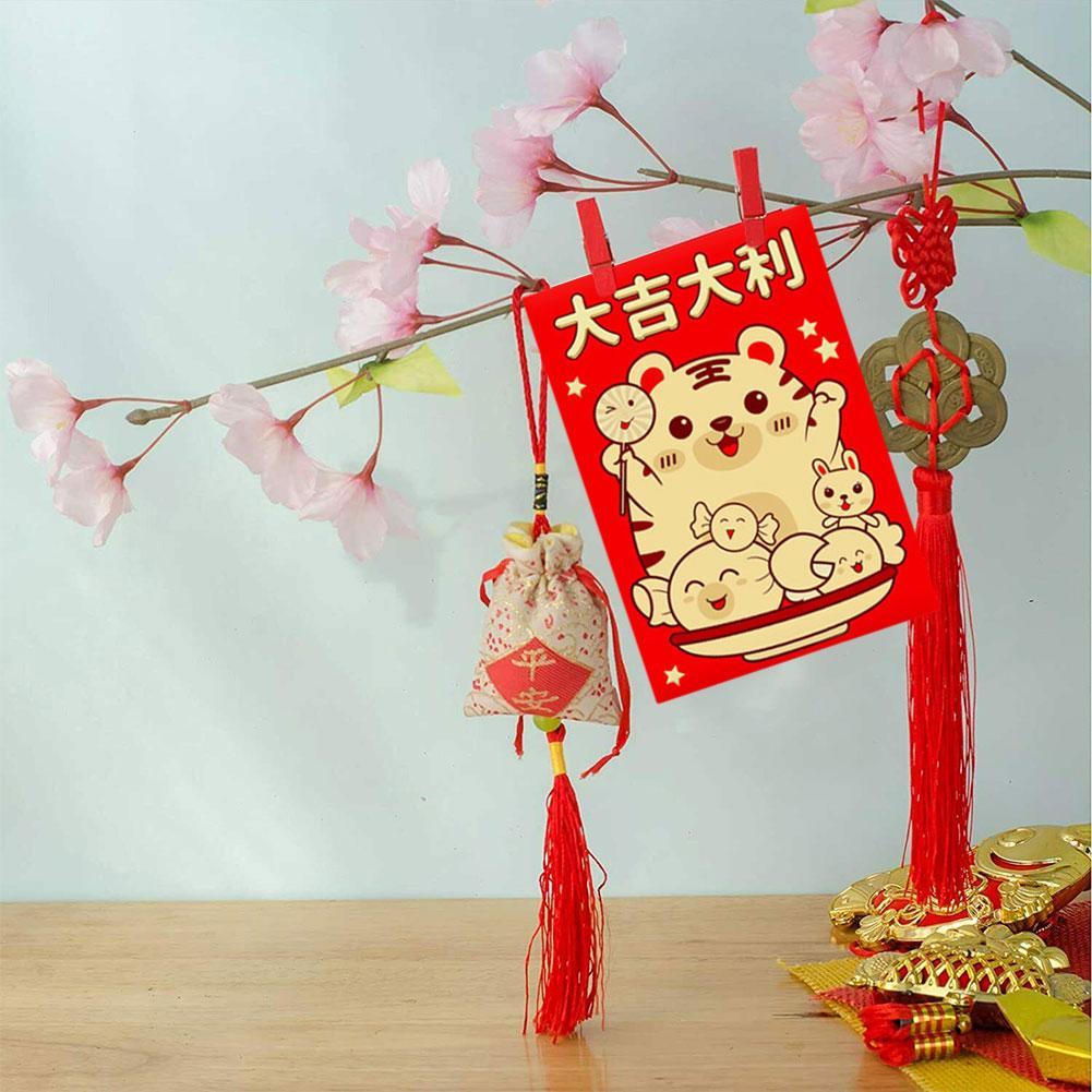 Buy 2022 Chinese New Year of the Tiger Cute Design Lucky Red Envelopes ...