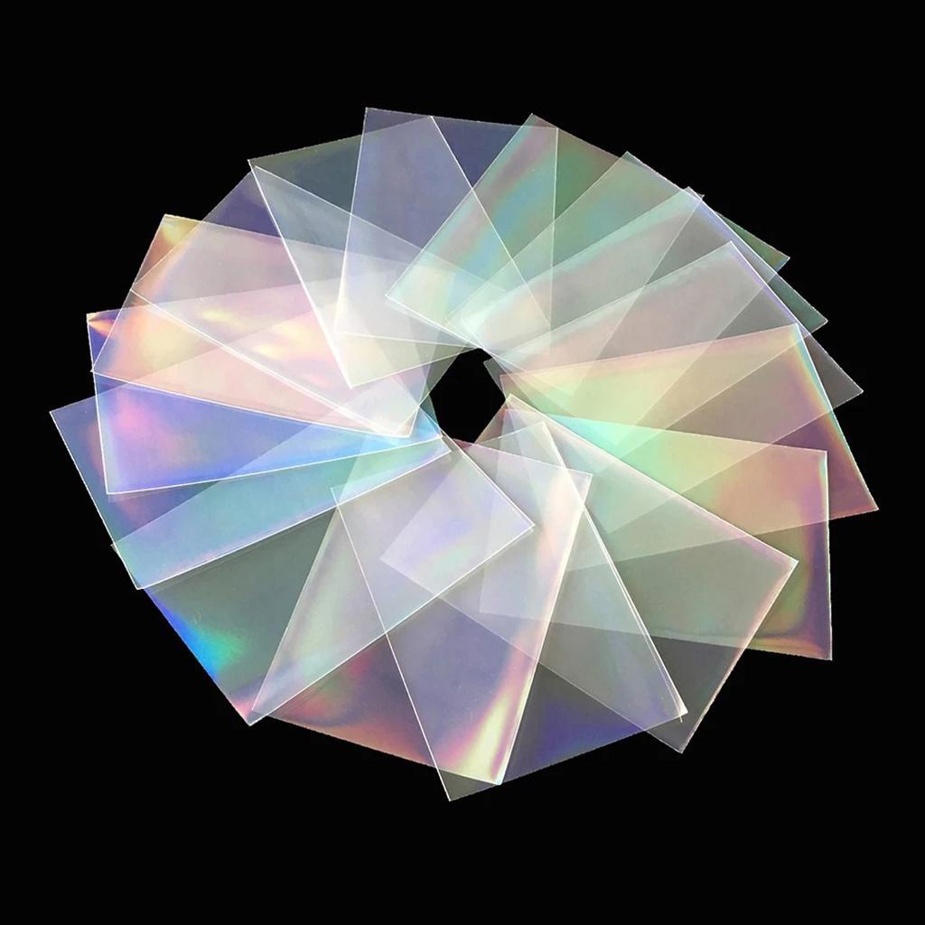 Buy 100pcs Glass Flashing Card Film Holographic Idol Photo Card Sleeves ...
