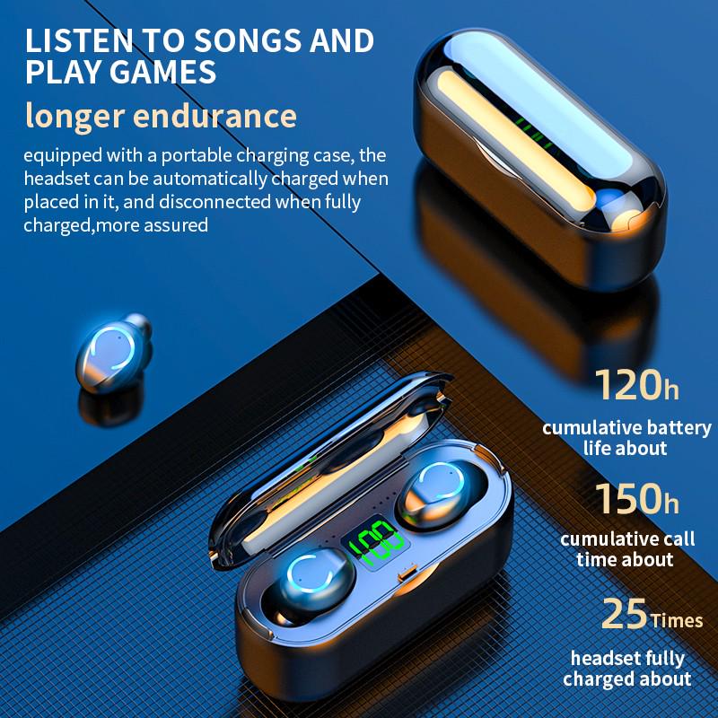 Buy TWS True Wireless Headset Bluetooth 5.0 Earbuds Hifi Headphone Bass ...