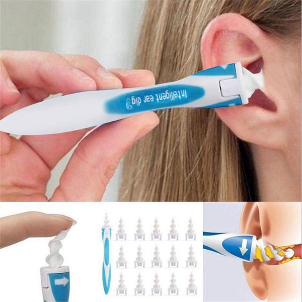 Smart Ear Cleaner Spiral Rotating Earpick Swab Earwax Removal Health ...