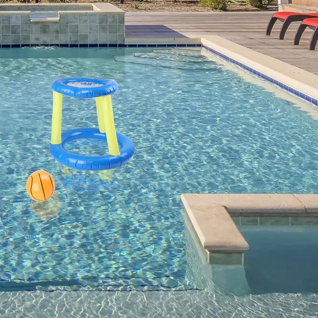 Buy Water Basketball Game Pool Floating Hoops Inflatable Basketballs ...