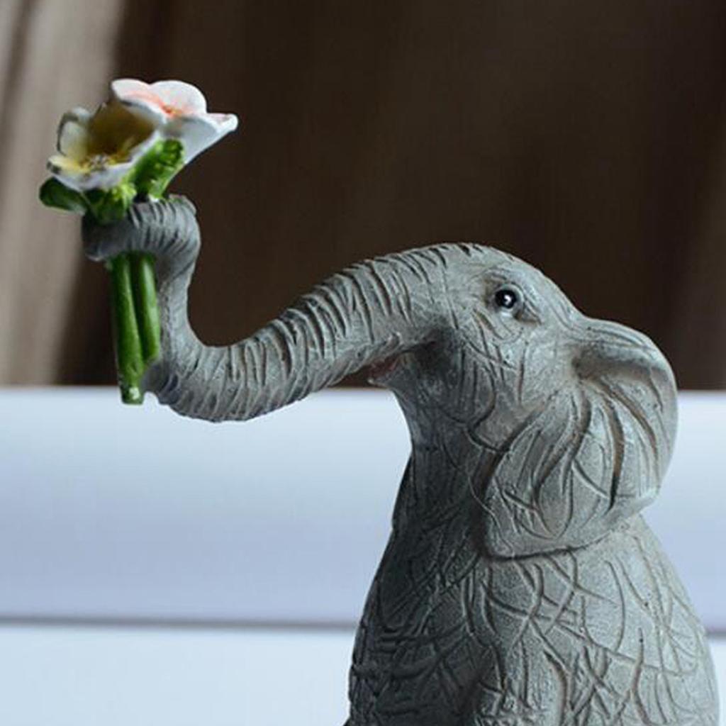 Buy Fashion Lucky Elephant Figurines Fairy Garden Animal Ornaments Home ...