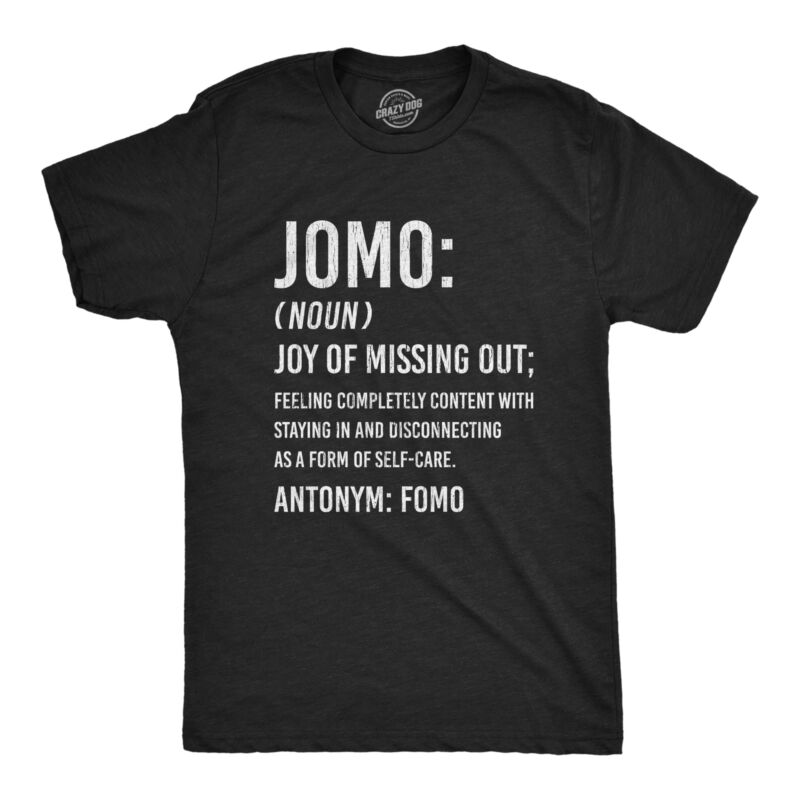 Buy Mens Jomo Joy Of Missing Out Tshirt Funny Black Summer Tee Vestidos Plus Size T-Shirt Spring ...