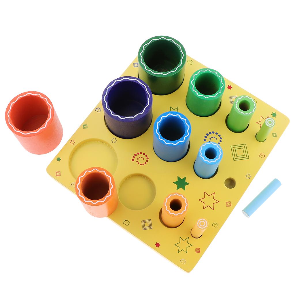 Buy Wooden Circle Rainbow Sorter Educational Color Shape Sorting ...