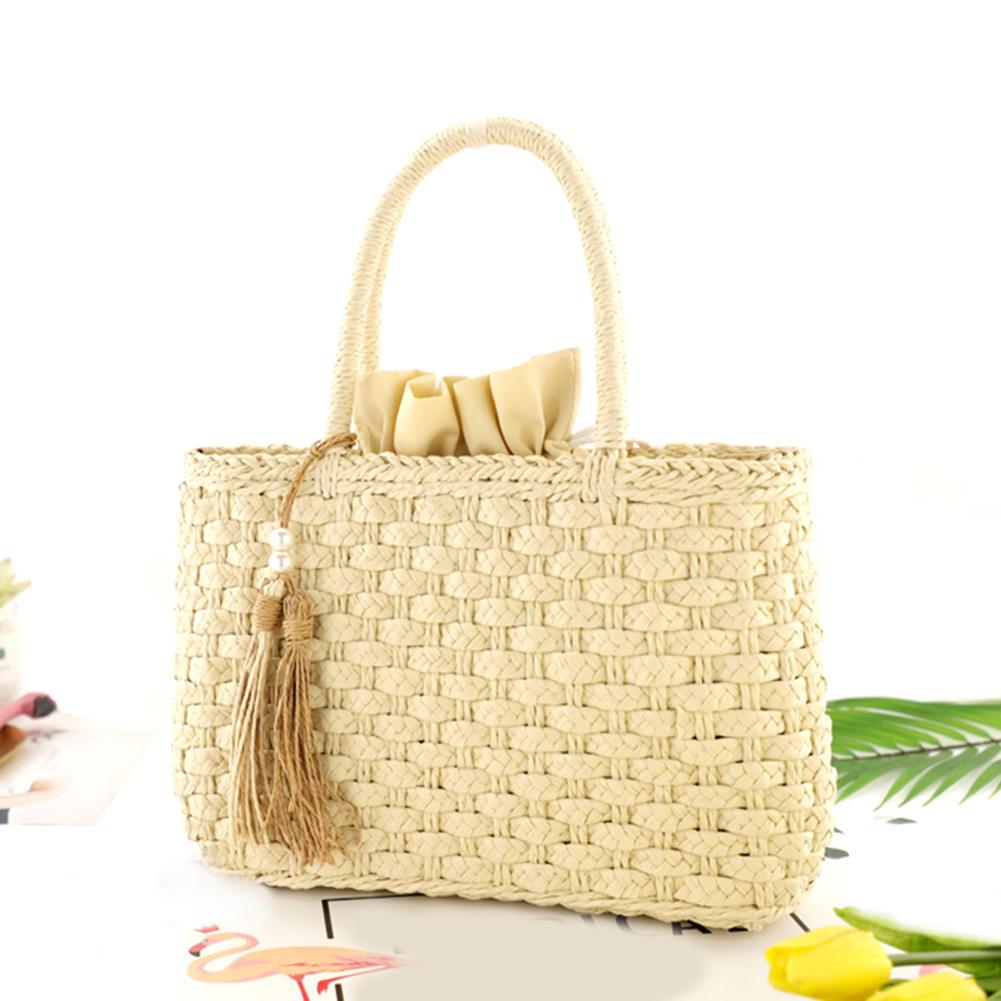 Cheap Fashion Women Woven Drawstring Shoulder Bags Summer Beach Large ...