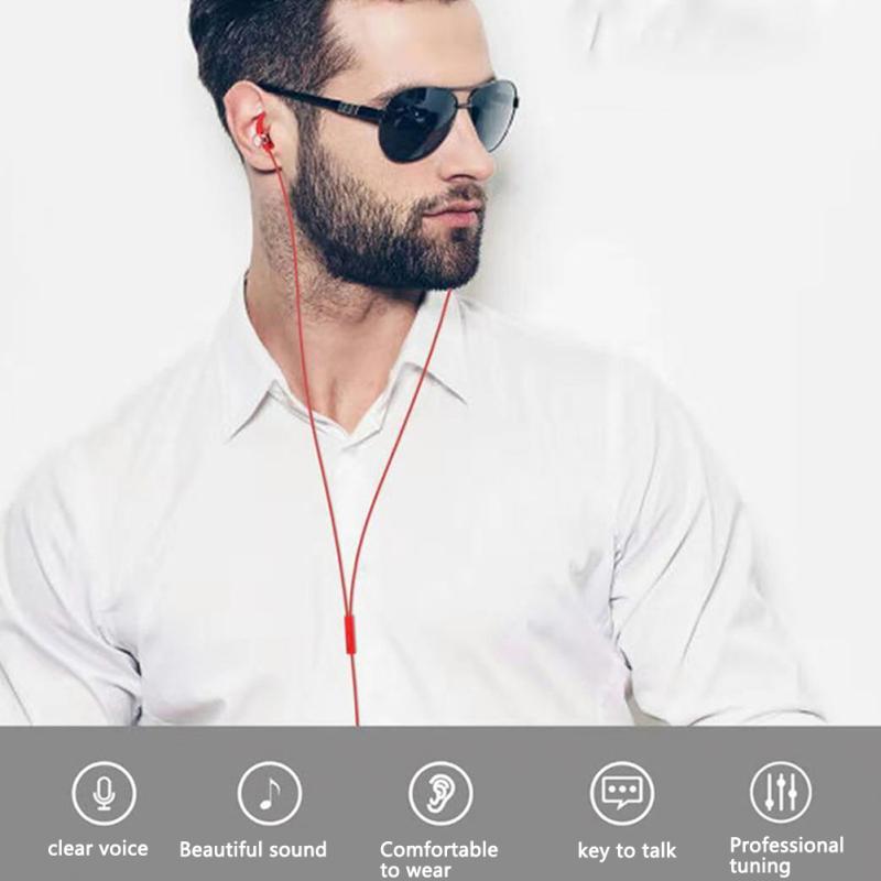 Buy Portable Wired Headphones In-ear Noise Reduction Wire-controlled ...
