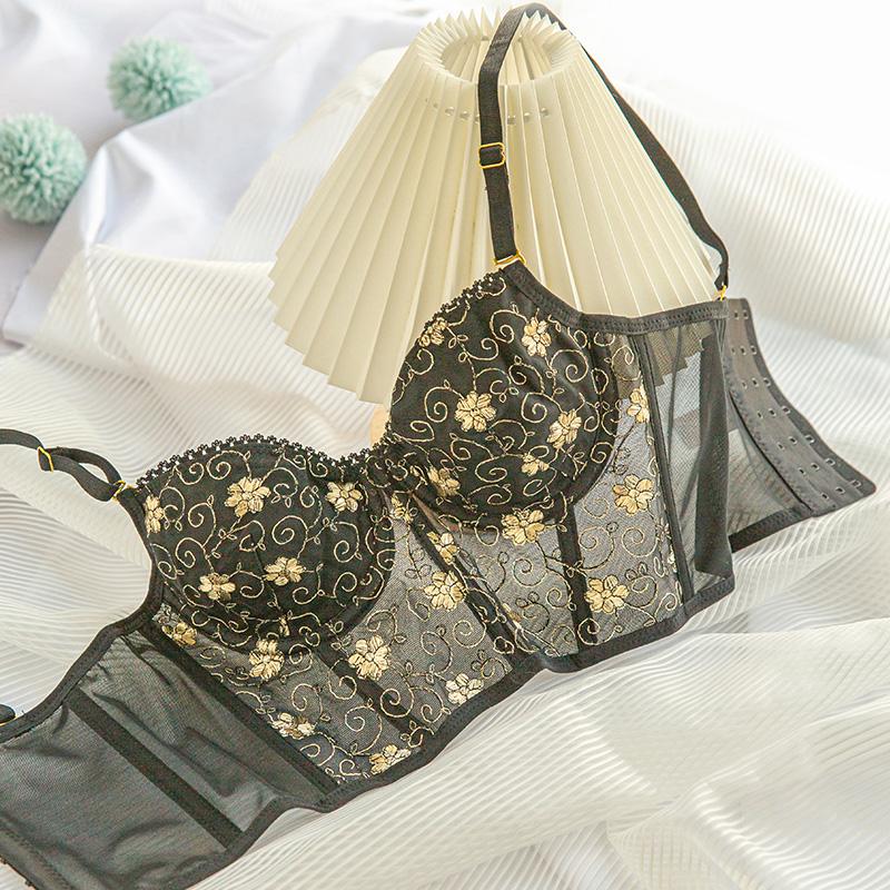 Buy French Embroidery Lace Flowers Underwear Sexy Body Shaping Push Up ...