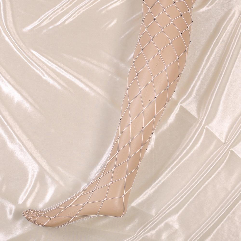 Buy 1PC Women Crystal Rhinestone Fishnet Elastic Stockings Big Fish Net ...